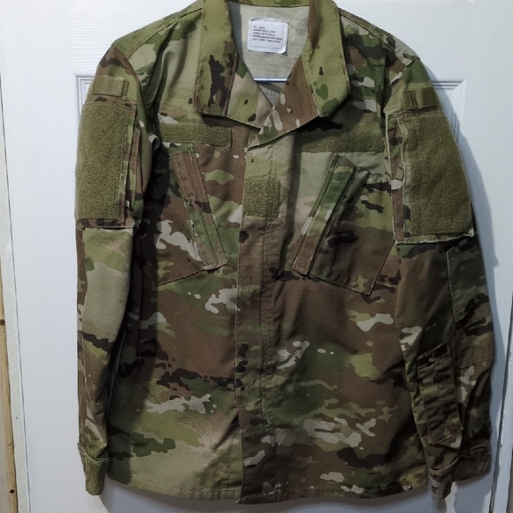 Tops | Army Air Force Ocp Camouflage Military Jacket Blouse Womens 36 ...